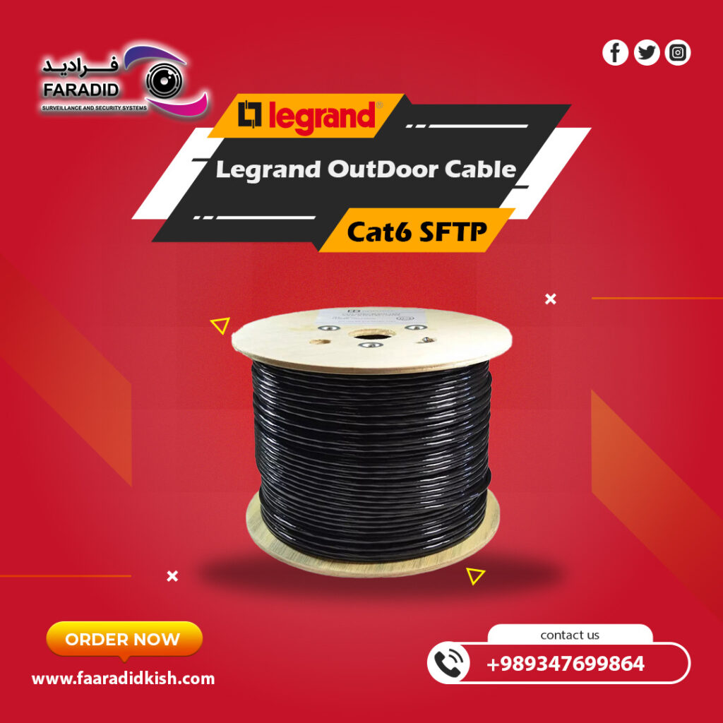 کابل شبکه فضای بیرونی لگراند Legrand Cable Cat6 SFTP OutDoor Test Fluke ...
